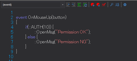 マニュアル > 監視システム構築ガイド > プロジェクトの作成 > 標準プロジェクトの作成 > 標準プロジェクトのユーザ管理（ログイン） > 機能解説 > ユーザレベルによるロジックの実装